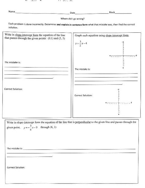 Linear Equations Error Analysis By Alissa Guest Tpt