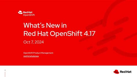 Whats New In Openshift 417 Speaker Deck
