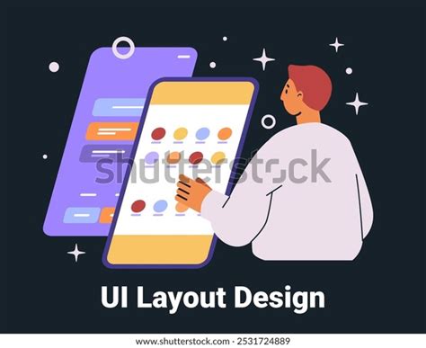 Ui Layout Design Concept Man Interacting Stock Vector Royalty Free Ui Layout Design Concept Man Interacting Stock Vector Royalty Free