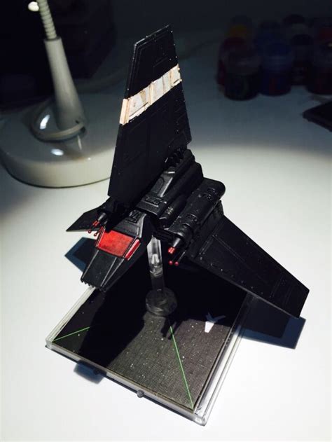 X Wing Miniature Repaint Darth Vador Shuttle X Wing Miniatures Graphic Card Repainting