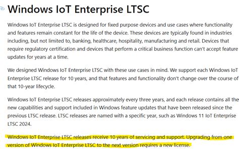 License Inquiry For Windows 10 Iot Enterprise Ltsc 1809 And 21h2
