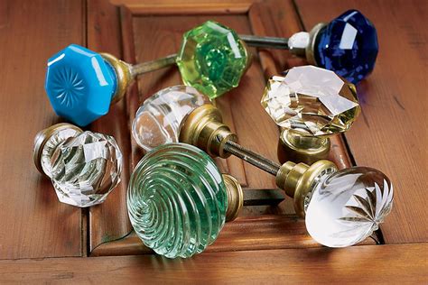 Knobs And Pulls Home Improvement Vintage Round Glass Door Knobs Green
