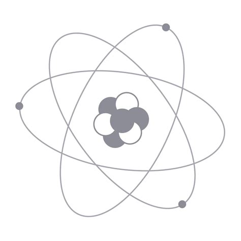 Premium Vector Atom Model Electrons Rotating Around The Nucleus Of An Atom Flat Style