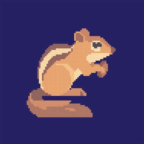 Squirrel Pixel Art 55898088 Vector Art At Vecteezy