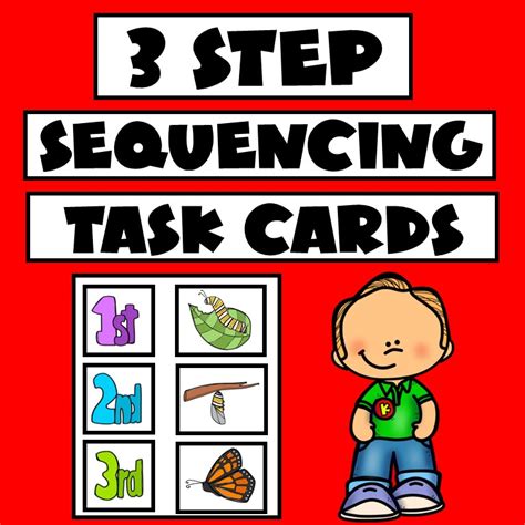 3 Step Sequencing Task Cards Made By Teachers