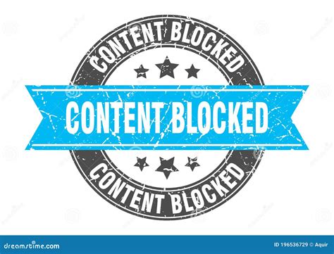 Content Blocked Stamp Stock Vector Illustration Of Blue 196536729