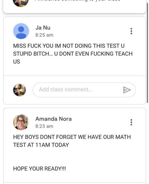 Ja Nu Am Miss Fuck You Im Not Doing This Test U Stupid Bitch U Dont Even Fucking Teach Us Ra