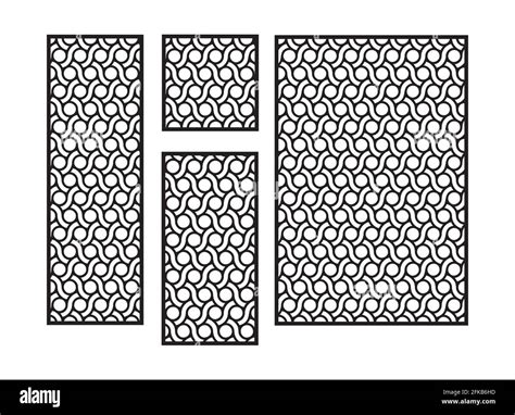 Laser Circle And Waves Pattern Decorative Panel Screen Wall Vector Cnc Panel For Laser