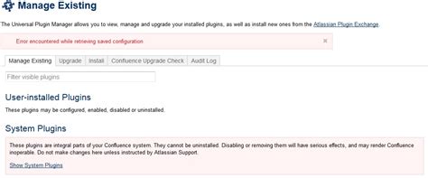 Universal Plugin Manager Is Broken Due To Database Inconsistency Confluence Atlassian Support