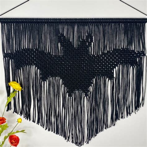 Macrame Bat Etsy