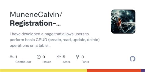 GitHub MuneneCalvin Registration Management System I Have Developed