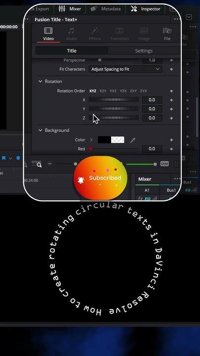 How To Create Rotating Circular Texts In Davinci Resolve Youtube