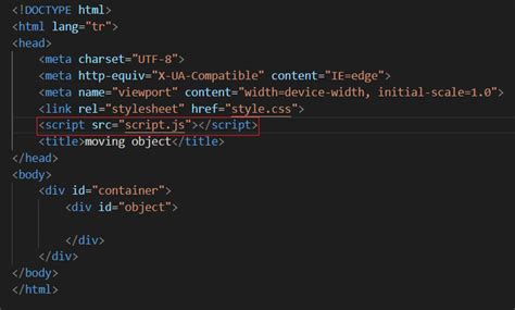 Html Css Ve Java Script Ile Hareket Ettirilebilen Nesne Yapımı