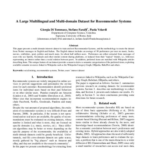 A Large Multilingual And Multi Domain Dataset For Recommender Systems Acl Anthology