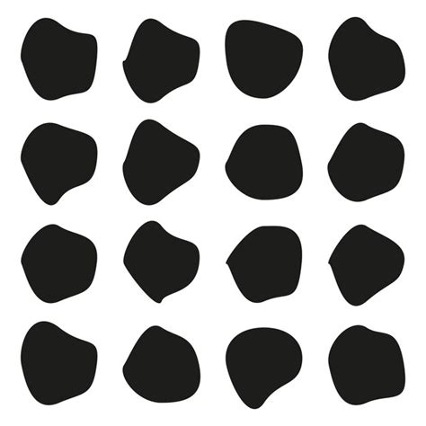 Premium Vector Abstract Organic Shapes Black Blobs Random Pattern Vector Illustration