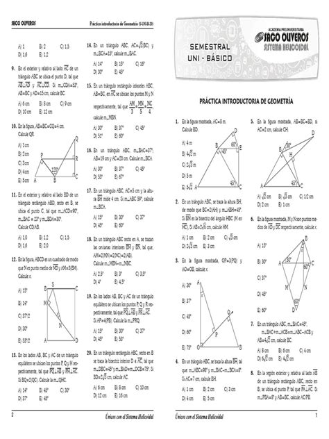 Intro Sem Uni Basico Geometria 3 Pdf Triángulo Objetos Geométricos
