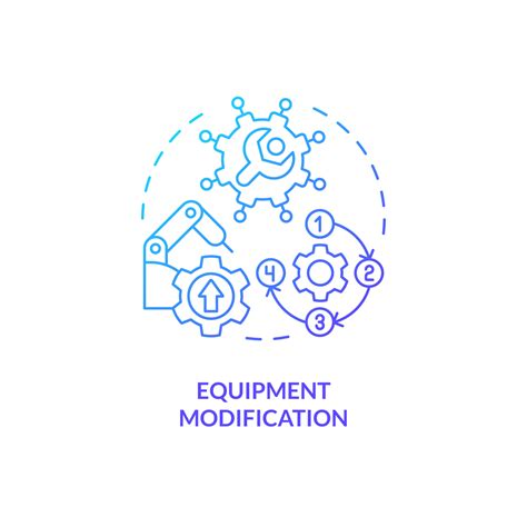 Equipment Modification Blue Gradient Concept Icon Production Process Optimization Machine