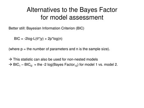 PPT Bayesian Hypothesis Testing And Bayes Factors PowerPoint Presentation ID