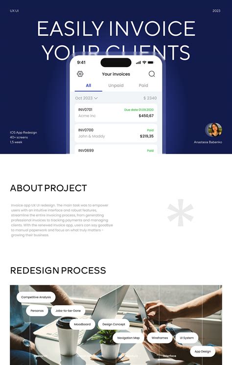 Invoice App UX UI Behance