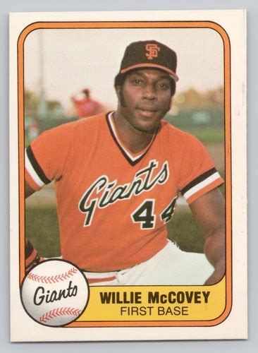 1981 Fleer Willie Mccovey 434 Giants San Francisco Baseball Card Hof Ebay