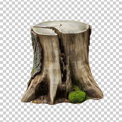 Столб дерева Png изолирован на прозрачном фоне Премиум Ai сгенерированный Psd