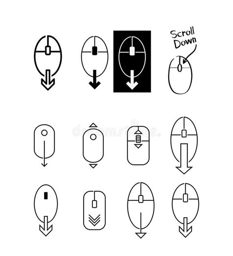 Scroll Down Icon Vector Scrolling Sybmol For Web Design Stock Vector Illustration Of Scroll