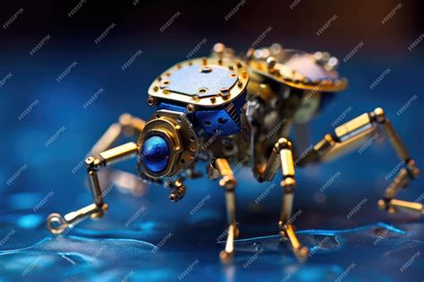 Premium Ai Image Microscopic Spy Robot In The Shape Of An Insect