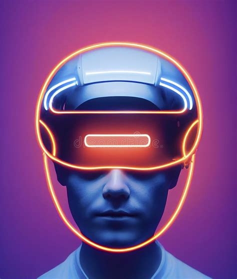 Artificial Intelligence With Human Appearance Digital Brain 3d Render Stock Illustration