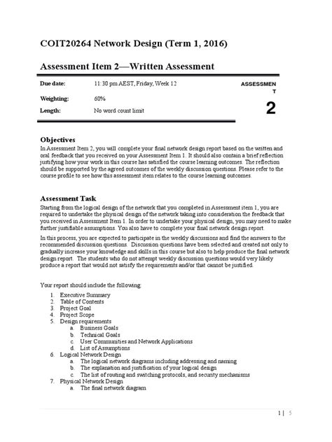 Coit20264 Network Designassignment 2 Computer Network Educational Assessment