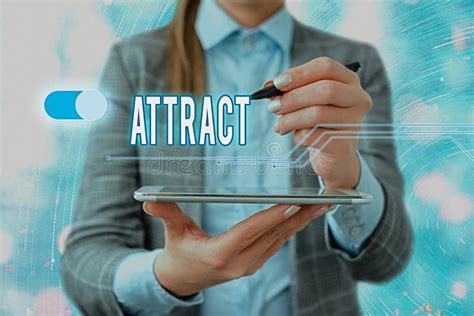 Handwriting Text Writing Attract Concept Meaning To Draw By A Physical Force Causing Or Tending