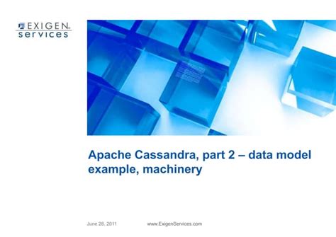 Apache Cassandra Part 2 Data Model Example Machinery Pptx