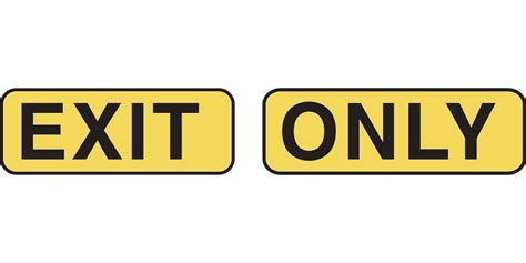 Download Exit Only Sign Royalty Free Vector Graphic Pixabay