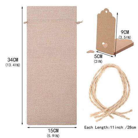 Badu Bg 12 бр Чанта за вино от юта Многократна чанта за обяд Бутилка вино Торбички за подаръци