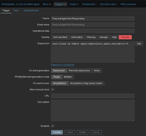 advice on zabbix trigger using items from different templates chat nethserver community