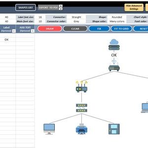 Network Diagram Excel Template Diagram Creator Network Diagram Generator Excel Diagram
