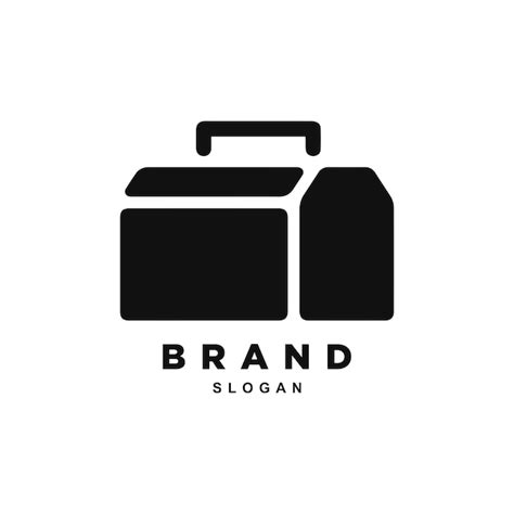 브랜드 또는 비즈니스를 위한 간단한 실루엣 도구 상자 로고 디자인 벡터 프리미엄 벡터