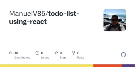 Github Manuelv85todo List Using React