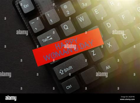 Text Caption Presenting Happy Woman S Day Business Concept To