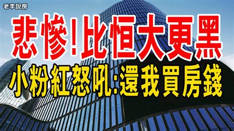 悲慘！ 絕望！ 比恒大更黑的來了！ 活不下去了！ 坑的就是你，小粉紅撕心裂肺，壹生積蓄虧完，掏空六個錢包買房，卻無家可歸。 購房者欲哭無淚，小