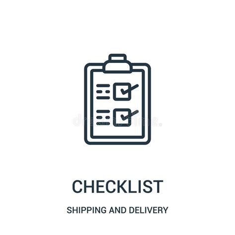 Checklist Icon Vector From Shipping And Delivery Collection Thin Line