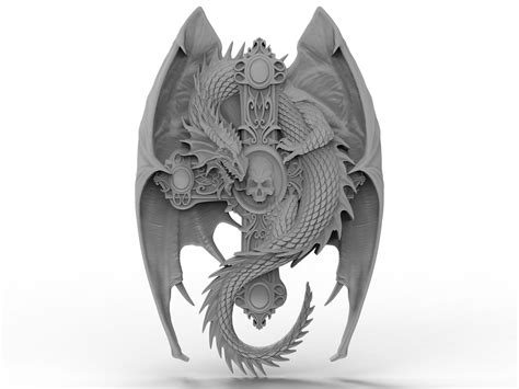 3d File 3d Model Stl File For Cnc Router Laser And 3d Printer Dragon
