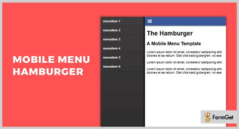 4 Free Jquery Hamburger Button Plugins Formget