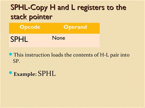 8085 Instruction Set Ppt