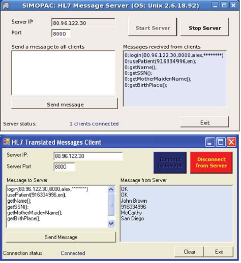 The Use Of Hl7 Message Server Linux Server And Windows Client