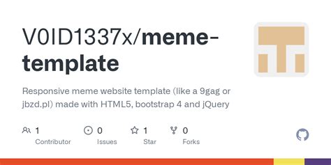 Github V0id1337x Meme Template Responsive Meme Website Template