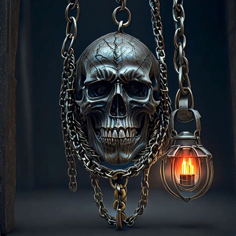 download ai generated skull chains royalty free stock illustration