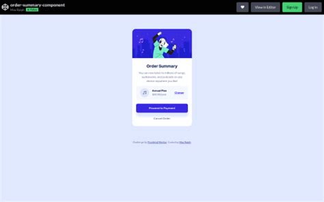 Frontend Mentor Order Summary Card Solution Coding Challenge Solution