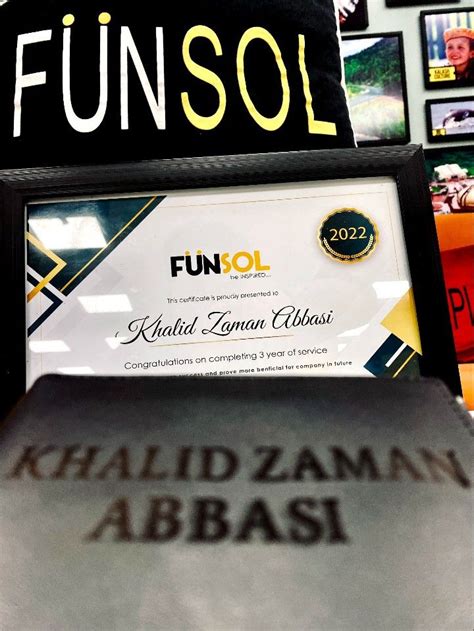 Khalid Zaman Abbasi On Linkedin Funsol 3yearcompleted