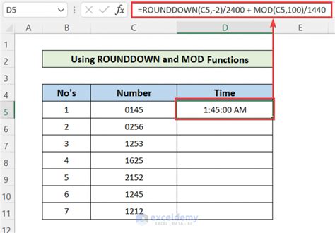how to convert 4 digit number to time in excel 3 methods