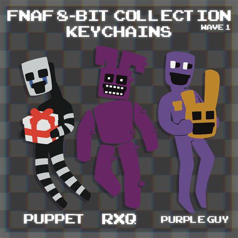 Fnaf 8 Bit Sprite Keychains Wave 1 Etsy